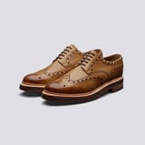Archie | Mens Gibson Brogue in Tan Calf Leather with a Leather Sole ...