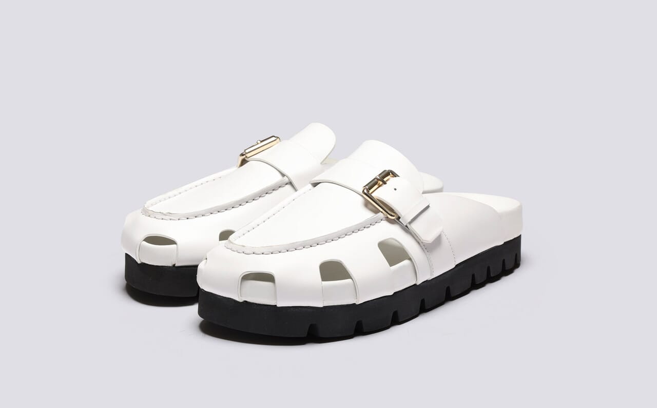 Dotty | Clogs for Women in Tan Leather | Grenson