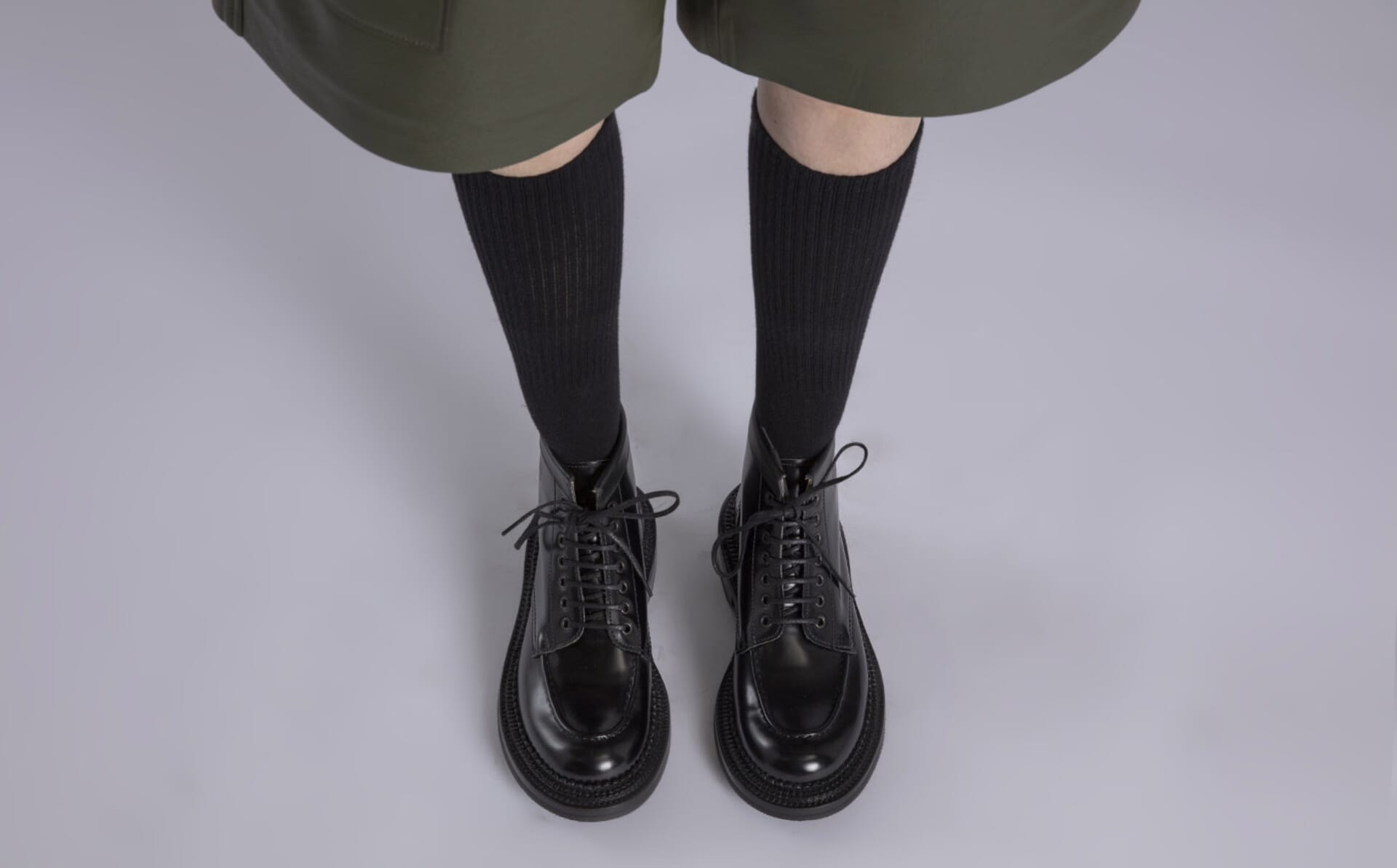 Sadie | Womens Triple Welt Boots in Black Leather | Grenson