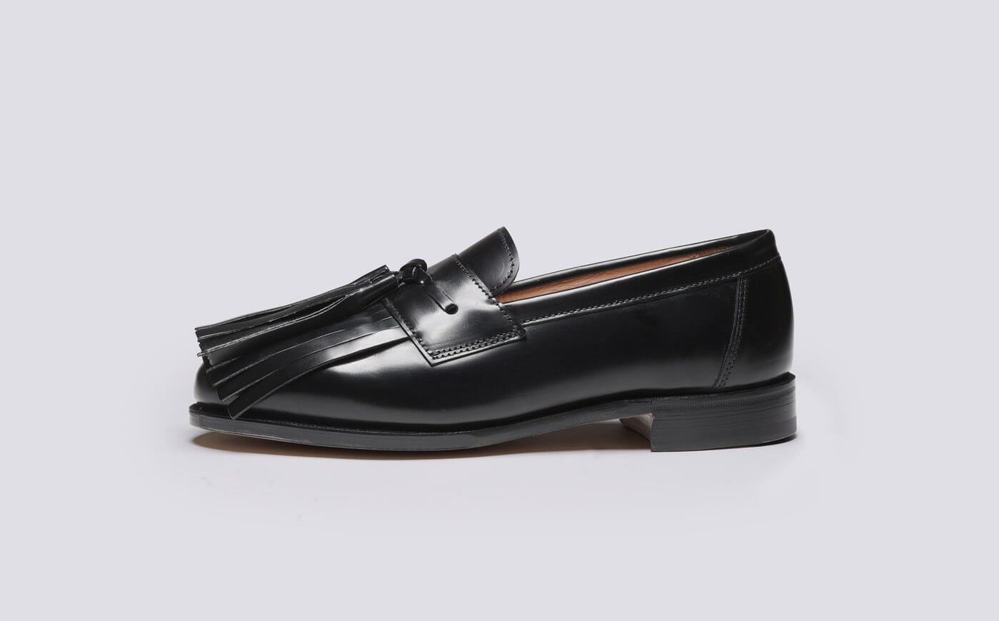 Grenda | Emilia Wickstead Collaboration Loafers in Black Leather | Grenson