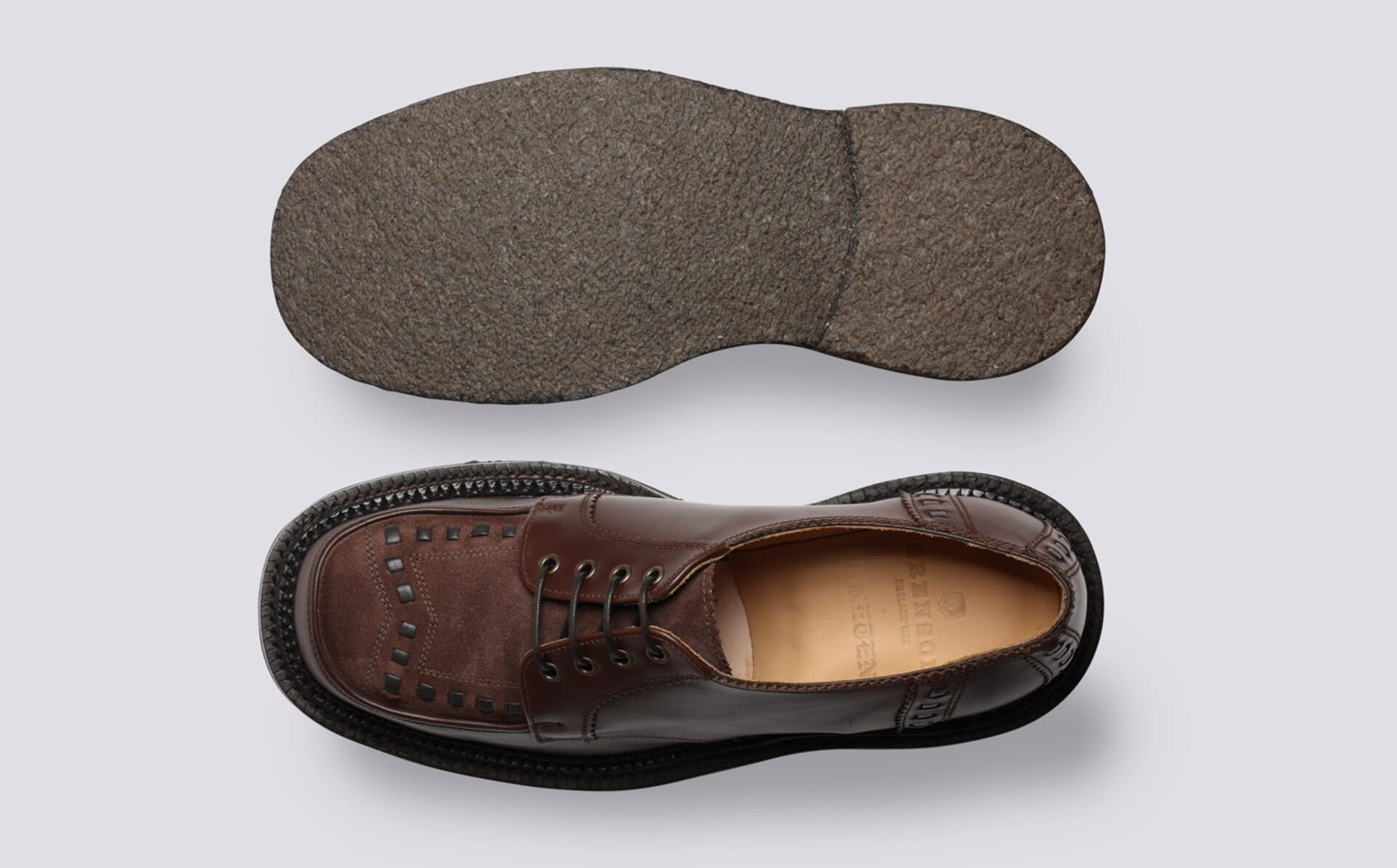 Grenson x Yuketen | Mens Creeper in Brown with Triple Welt | Grenson