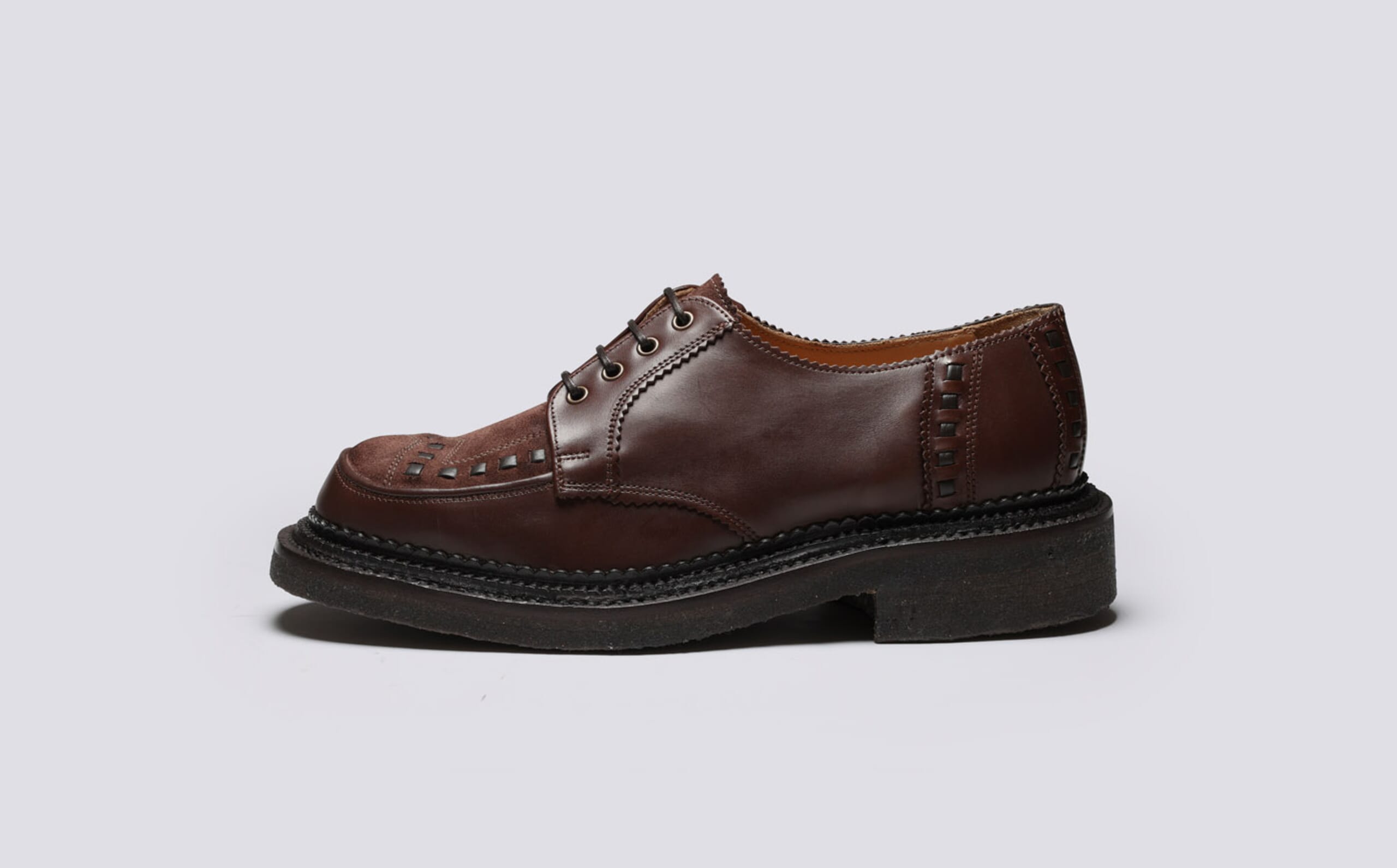 Grenson x Yuketen | Mens Creeper in Brown with Triple Welt | Grenson
