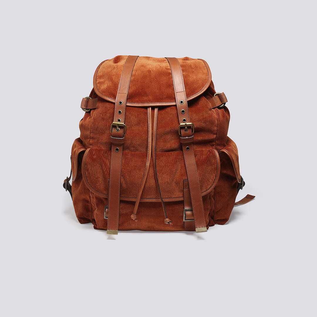 Backpack in Brown Corduroy | Grenson