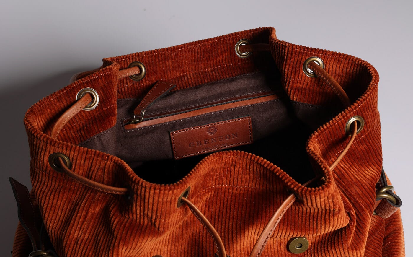 Backpack in Brown Corduroy | Grenson