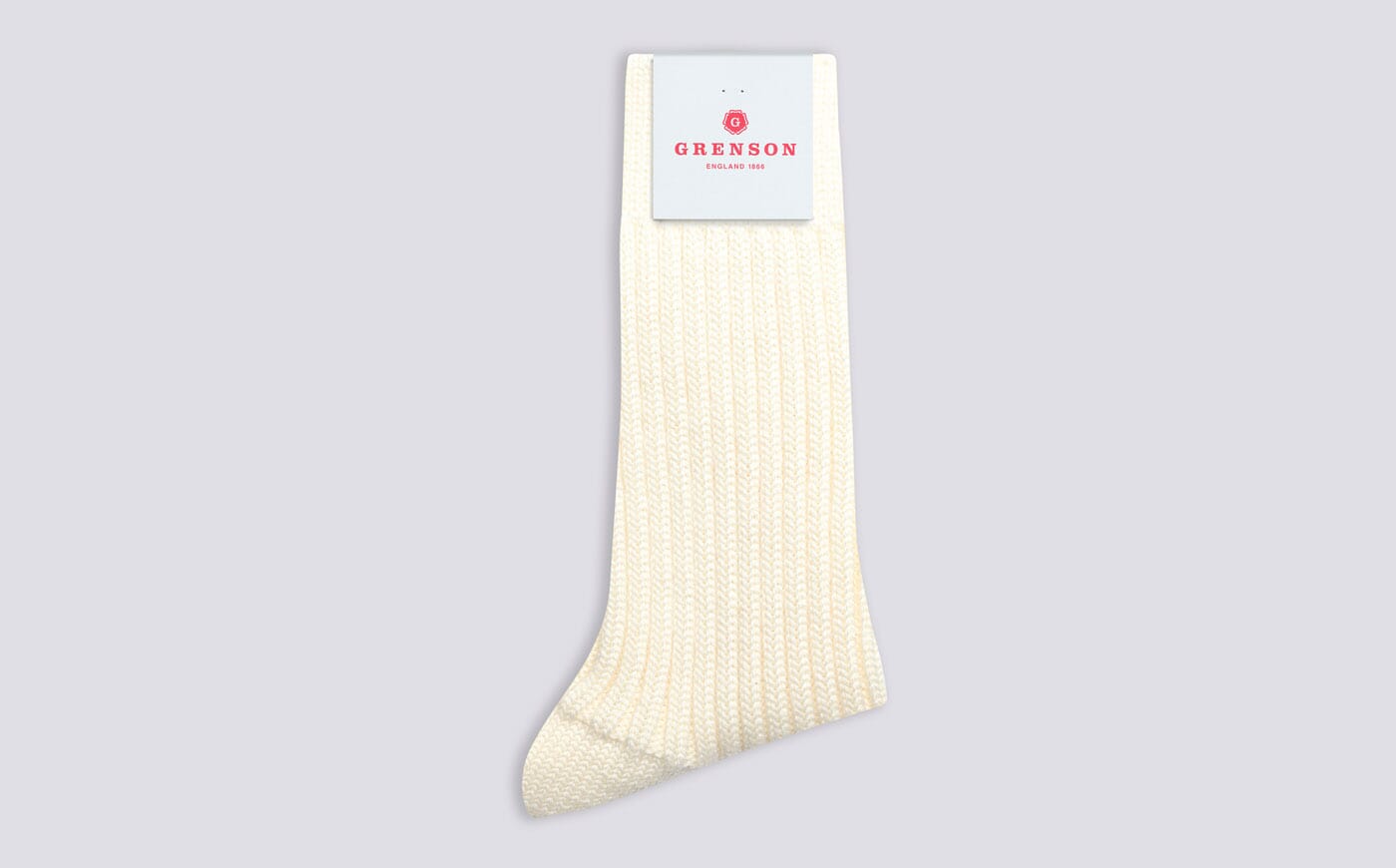 Womens Chunky Wool Sock | Cream Wool | Grenson