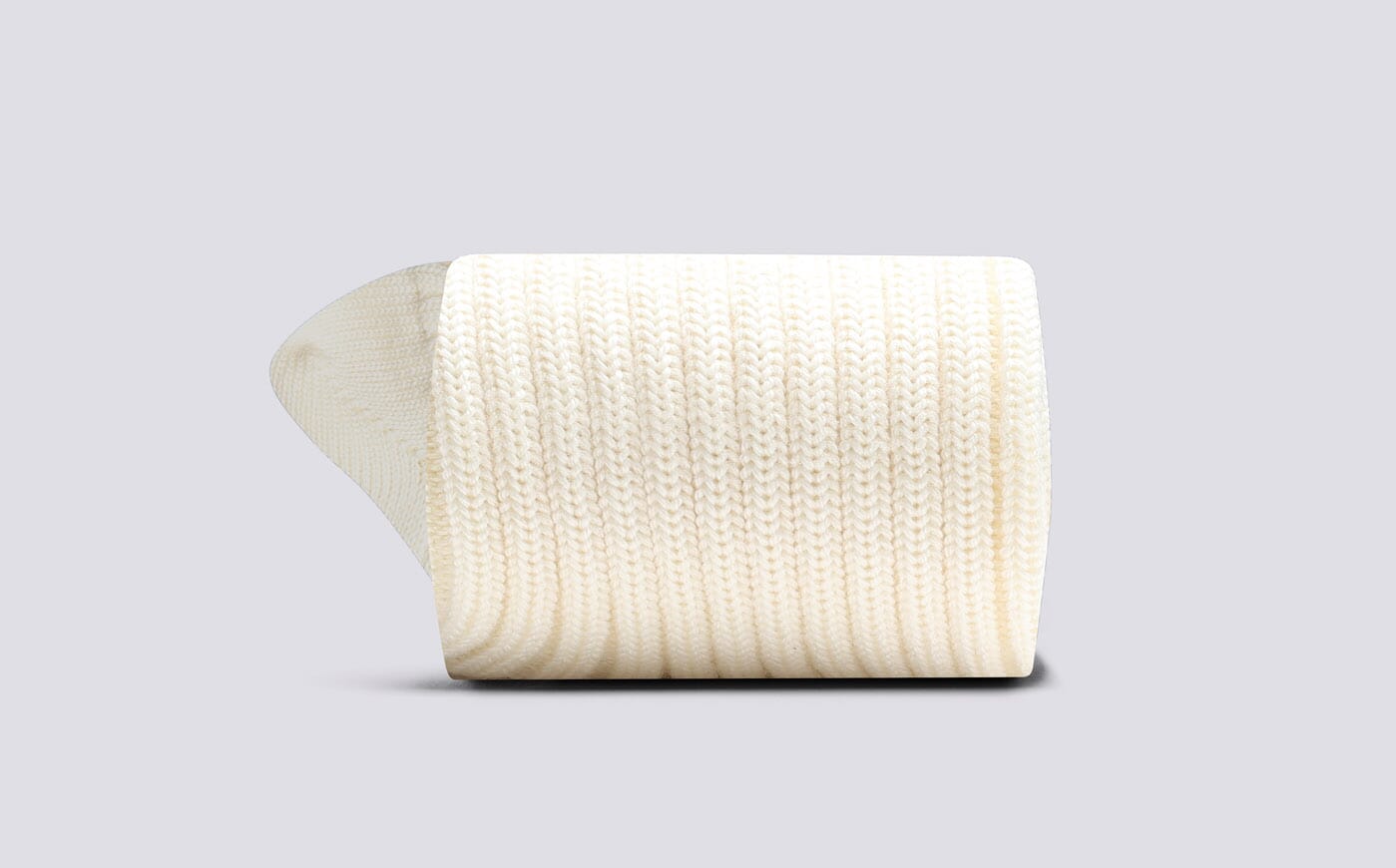 Womens Chunky Wool Sock | Cream Wool | Grenson