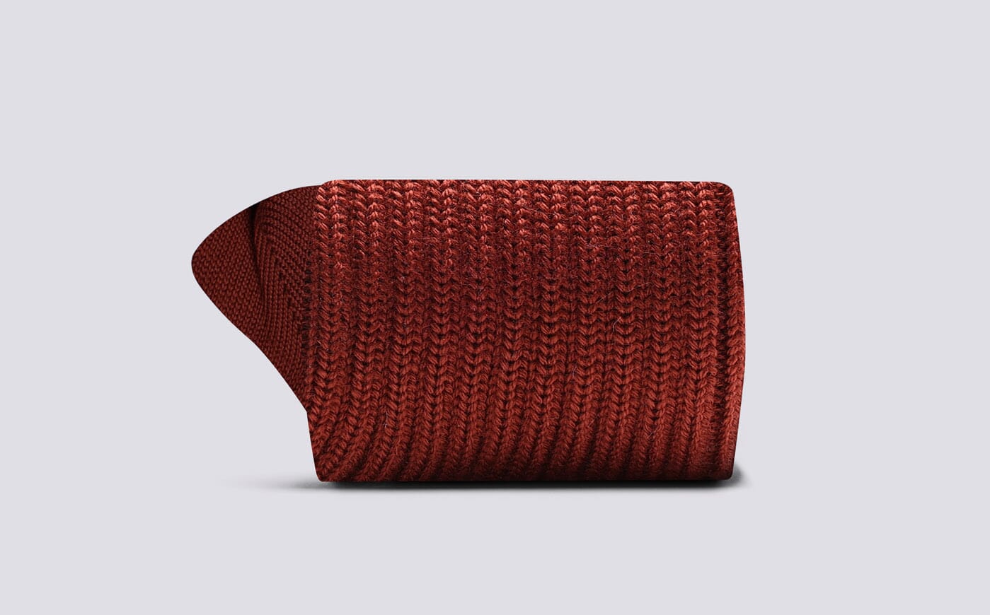 Womens Chunky Wool Sock | Rust Wool | Grenson