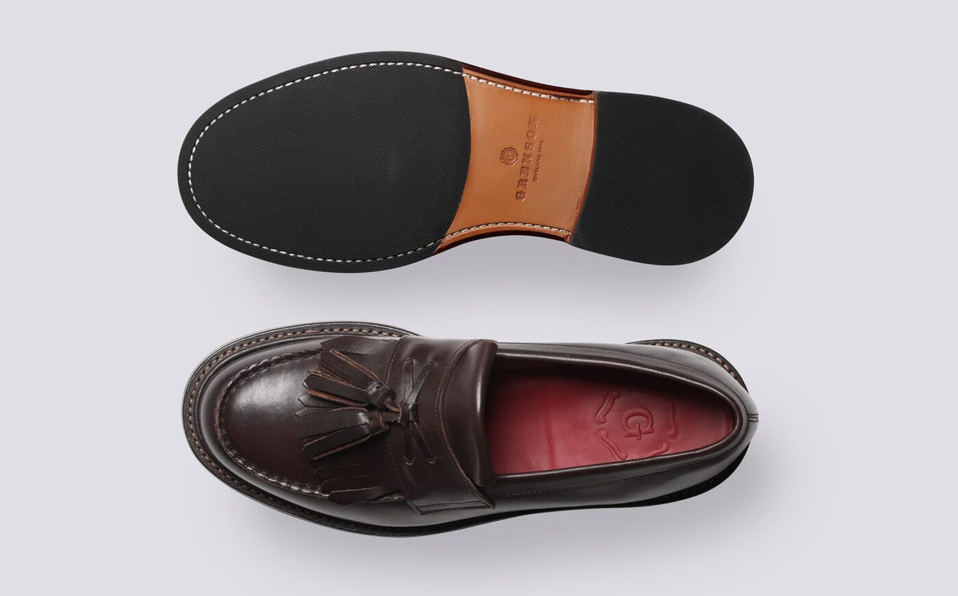 Morven | Mens Loafers in Dark Brown Leather | Grenson