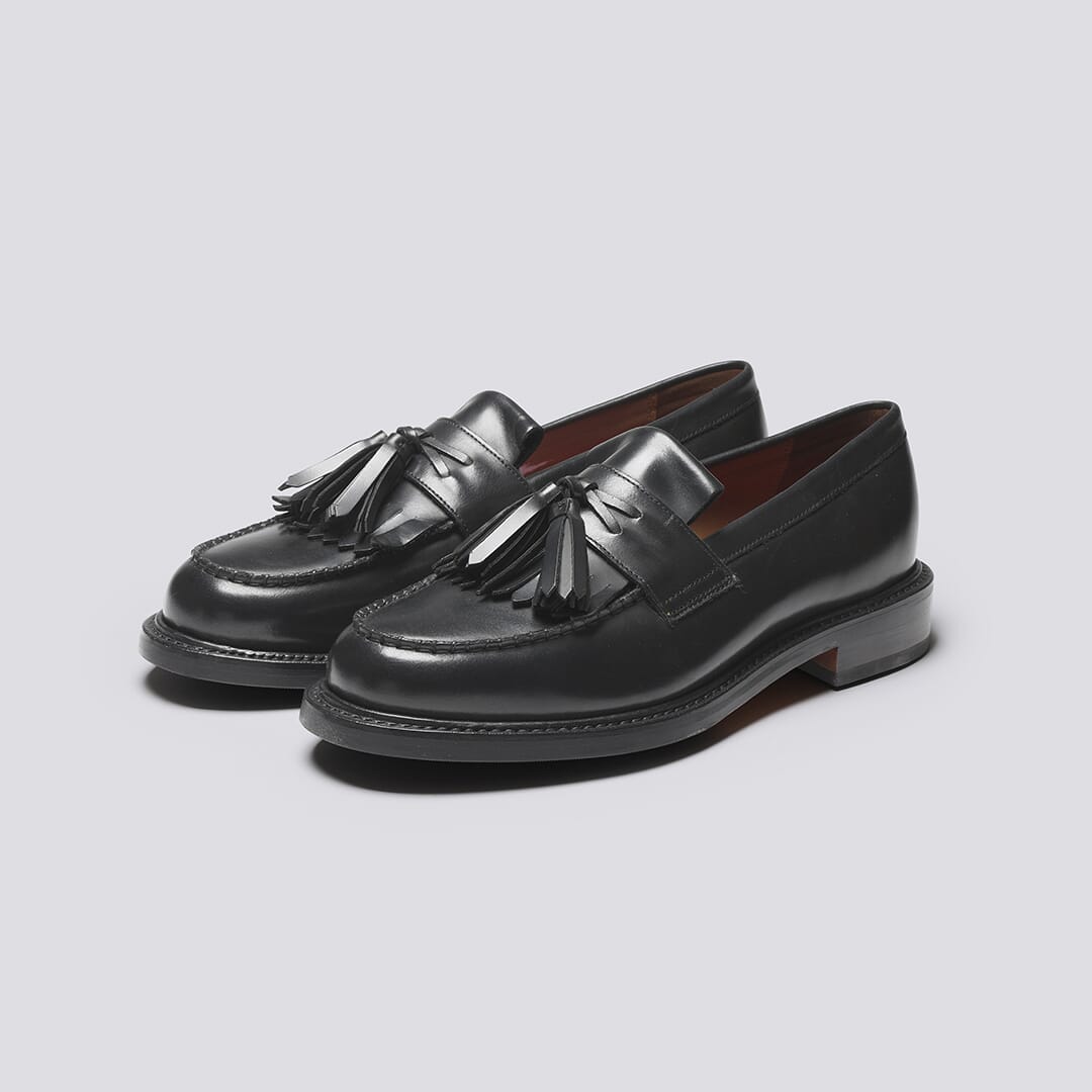 Morven | Mens Loafers in Black Leather | Grenson