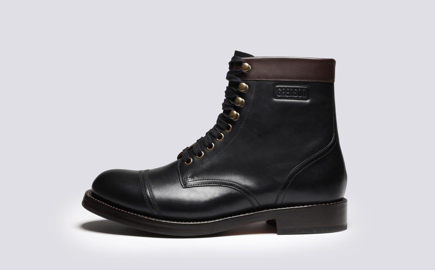 Bill | Mens Boots in Black Pull Up Leather | Grenson