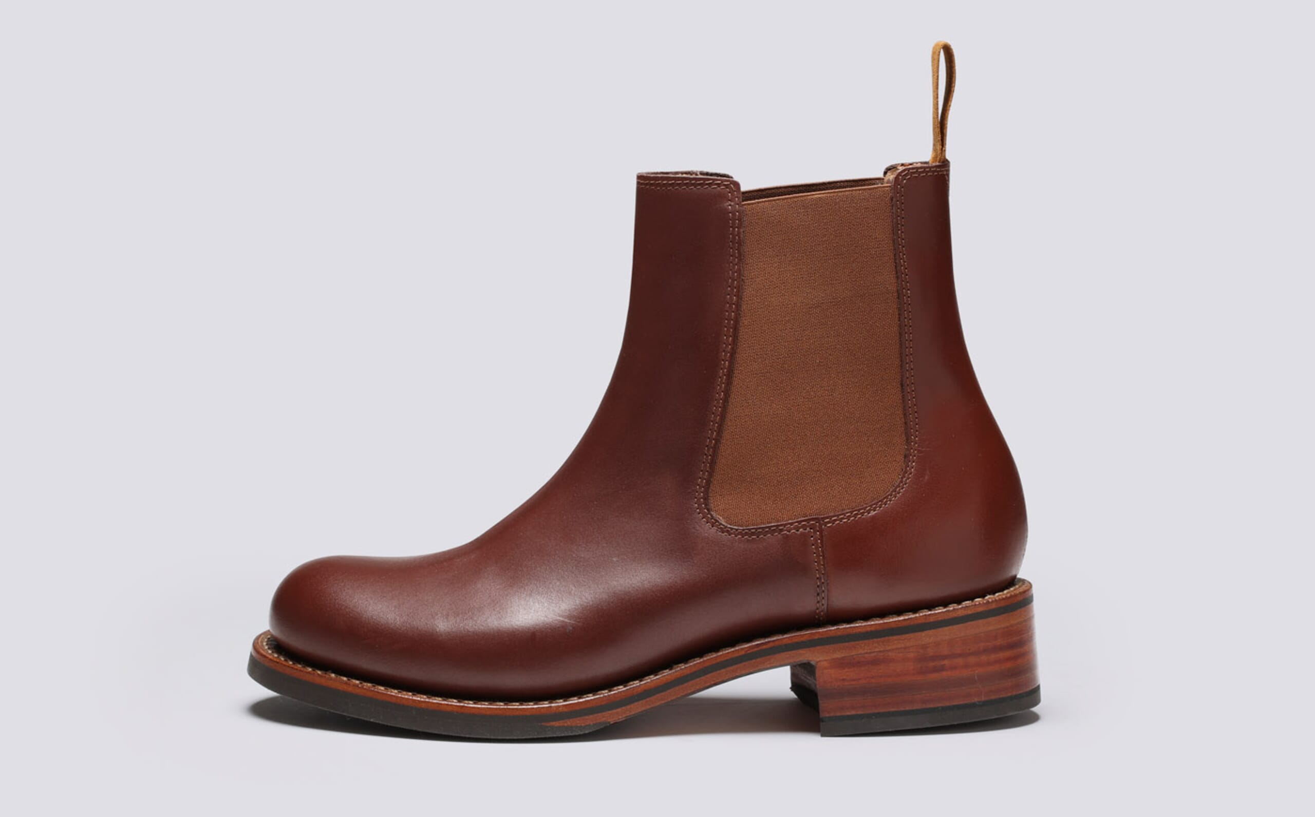 Harlow | Womens Chelsea Boots in Tan Colorado Leather | Grenson
