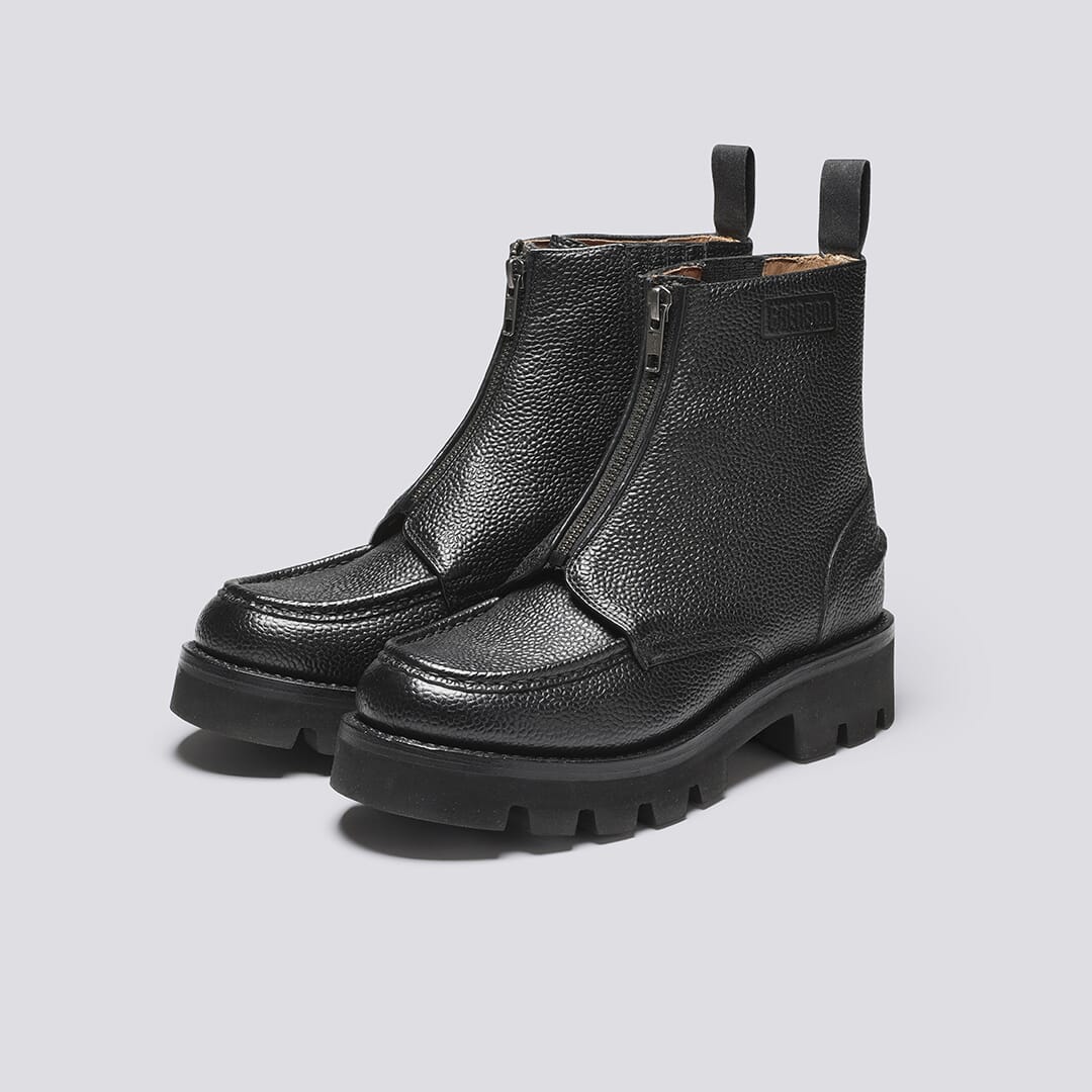 Simone | Womens Boots in Black Country Grain Leather | Grenson
