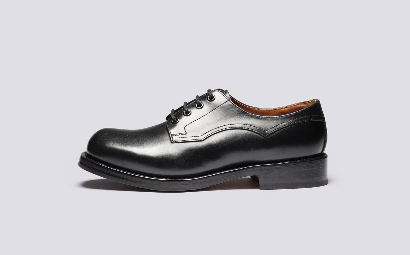 Kennedy | Mens Derby Shoes in Black Leather | Grenson