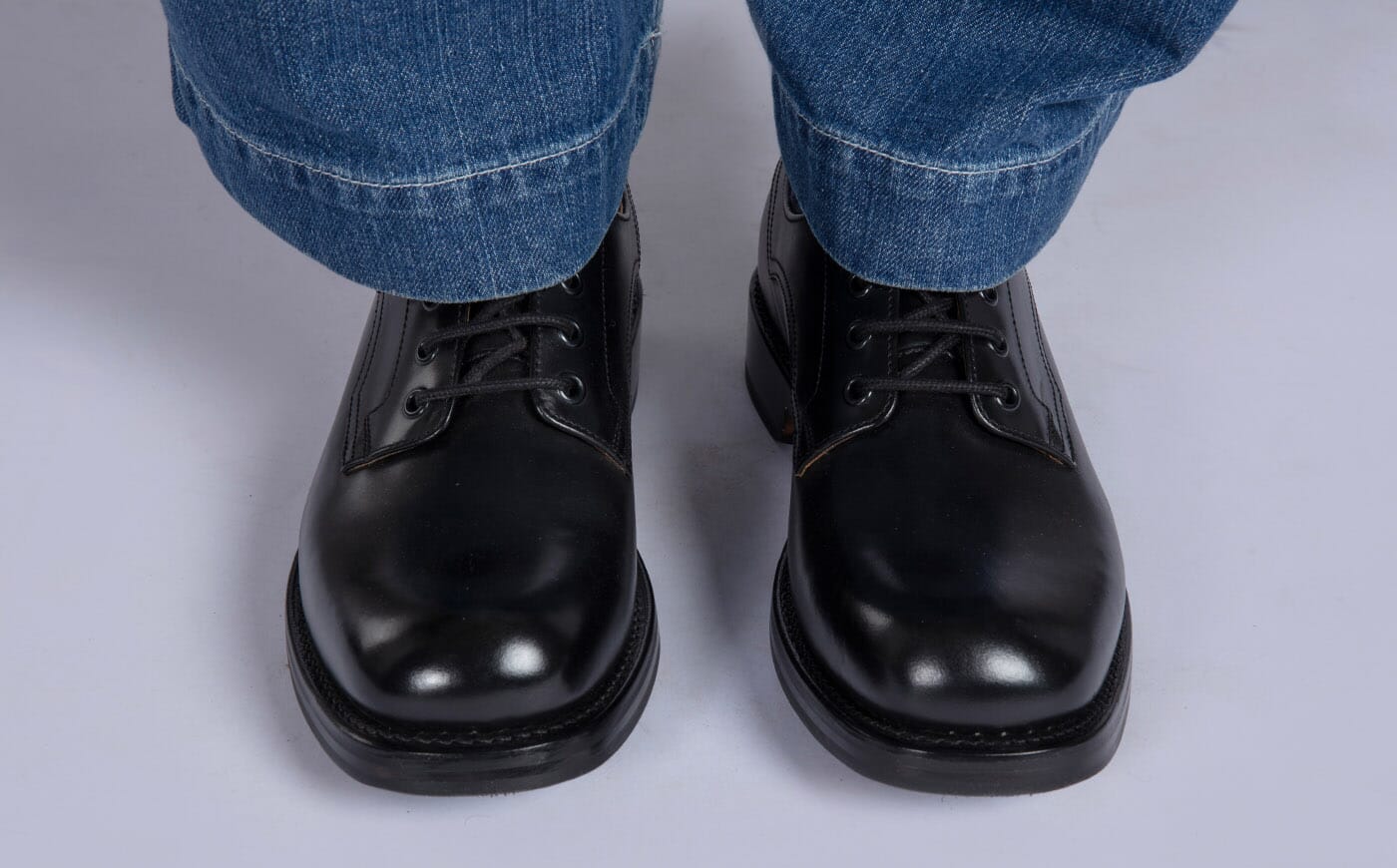Kennedy | Mens Derby Shoes in Black Leather | Grenson