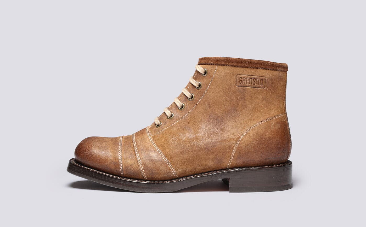 Aldo | Mens Boots in Nutmeg Burnished Suede | Grenson