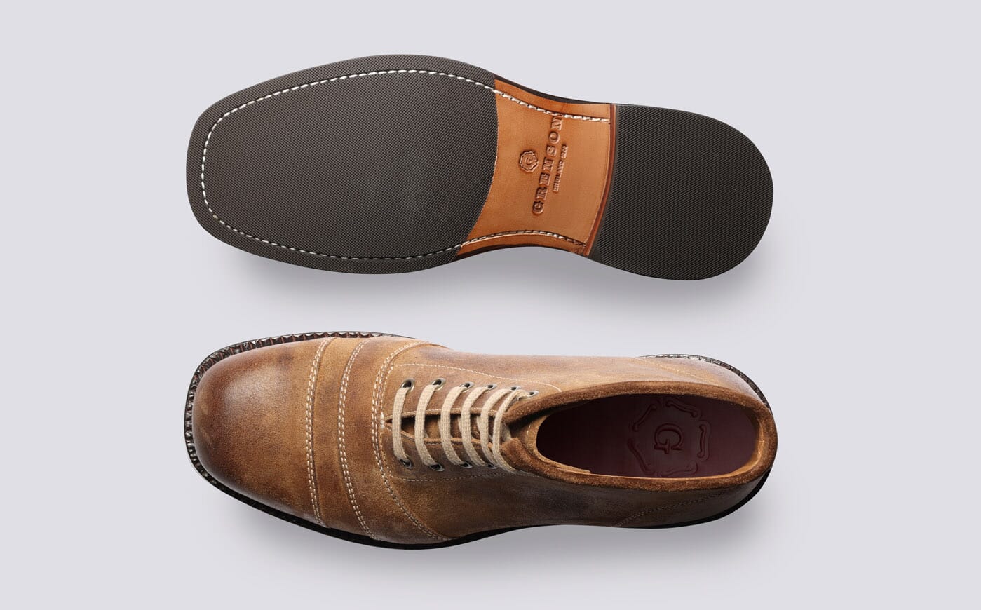 Aldo | Mens Boots in Nutmeg Burnished Suede | Grenson