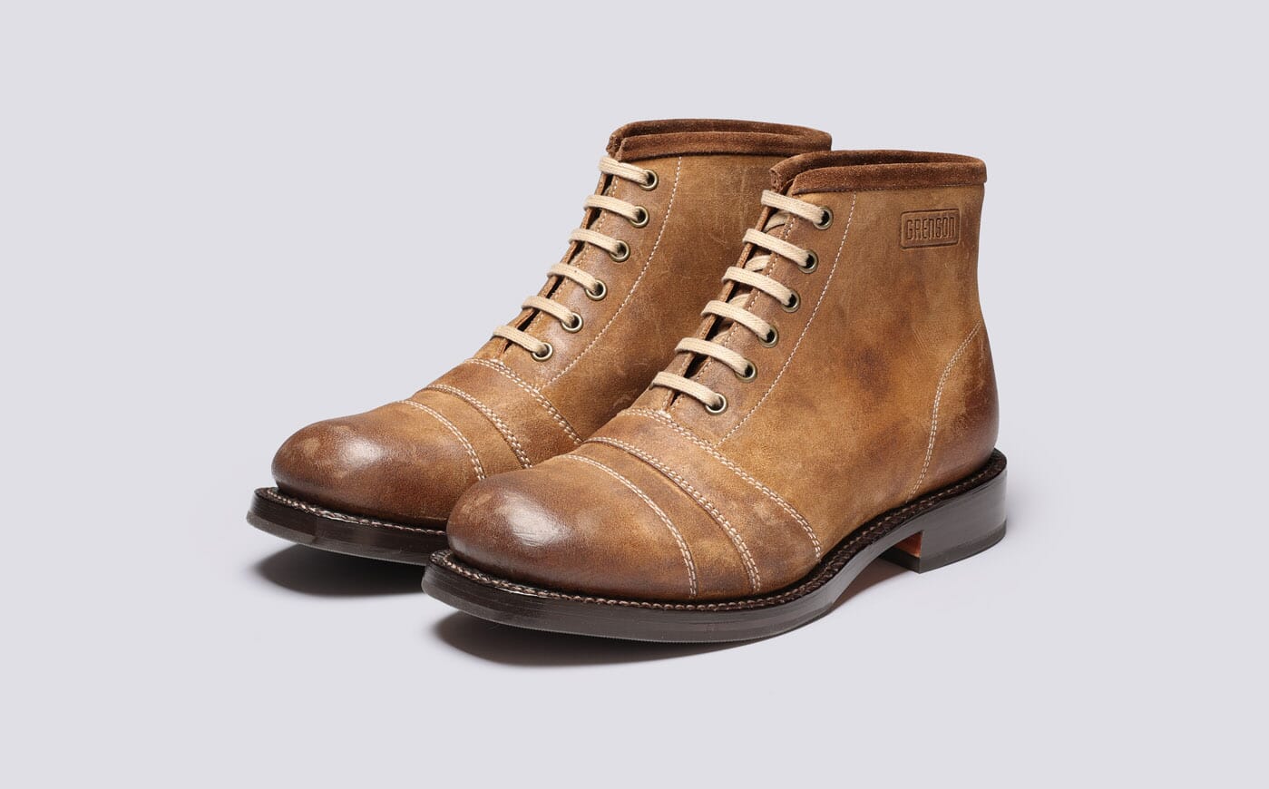 Aldo | Mens Boots in Nutmeg Burnished Suede | Grenson