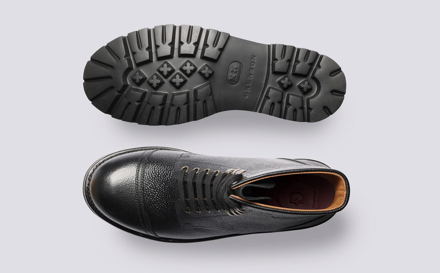 Bill | Mens Boots in Black Grain Leather | Grenson