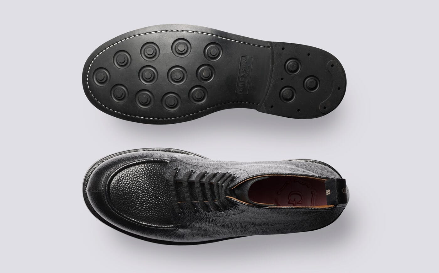 Ellis | Mens Boots in Black Grain Leather | Grenson