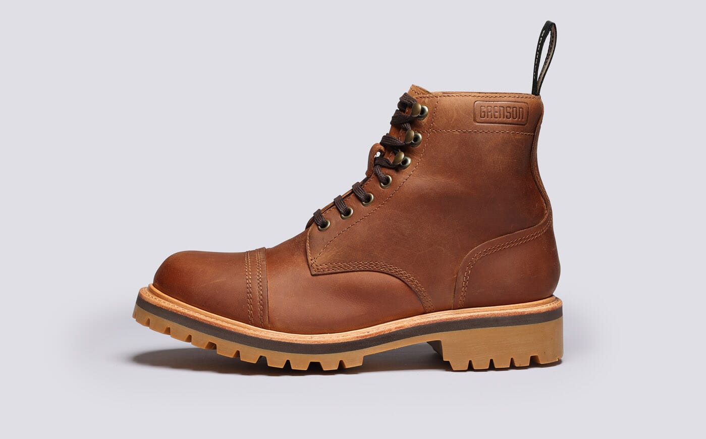 Radley | Mens Waterproof Boots in Dark Tan Pull Up | Grenson