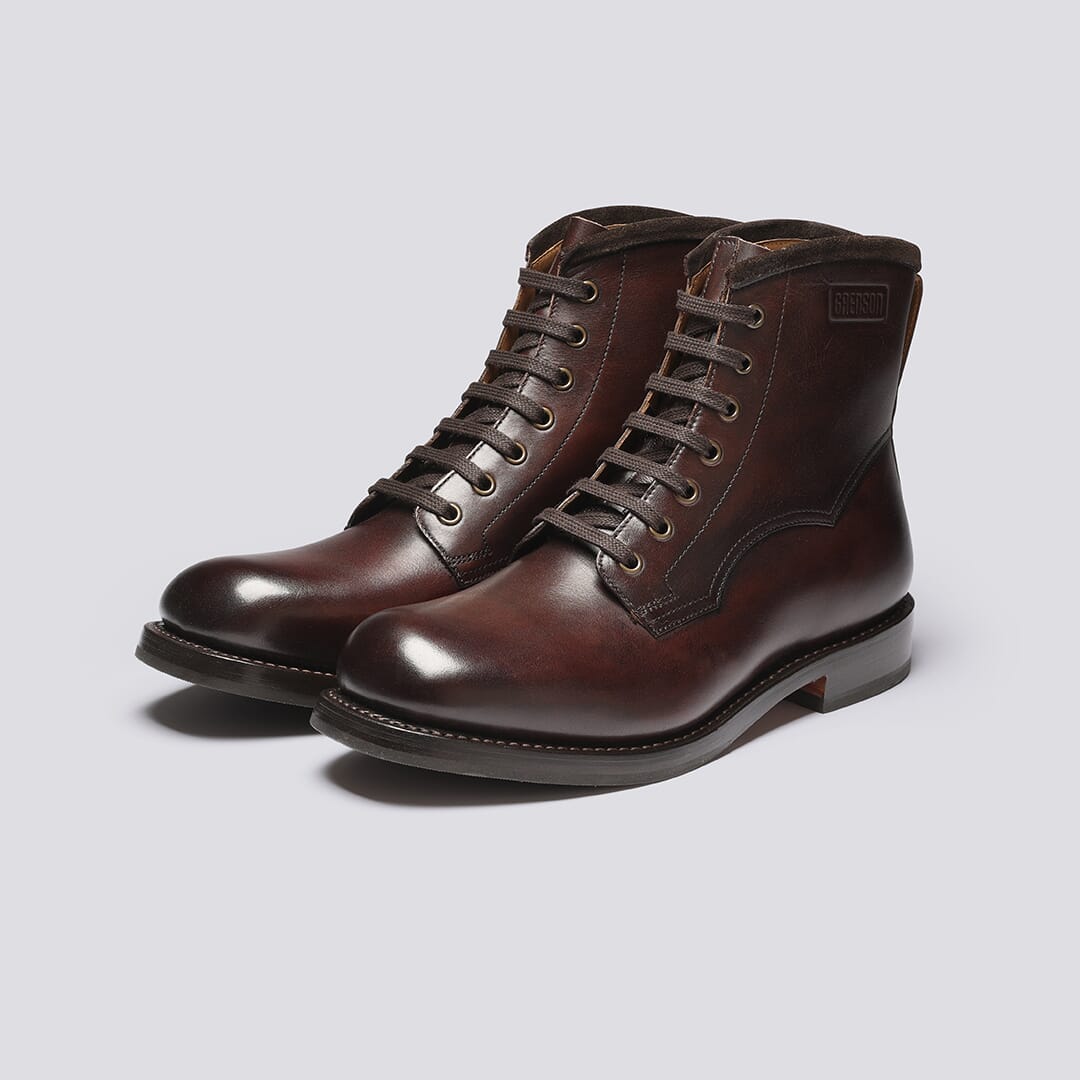 Barlow | Mens Boots in Dark Brown Leather | Grenson