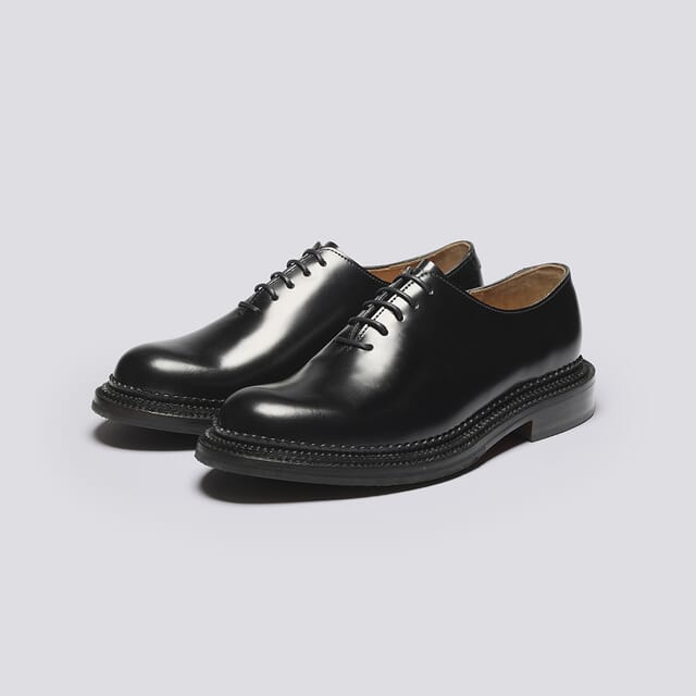 Michael | Mens Triple Welt Wholecut Shoes in Black | Grenson