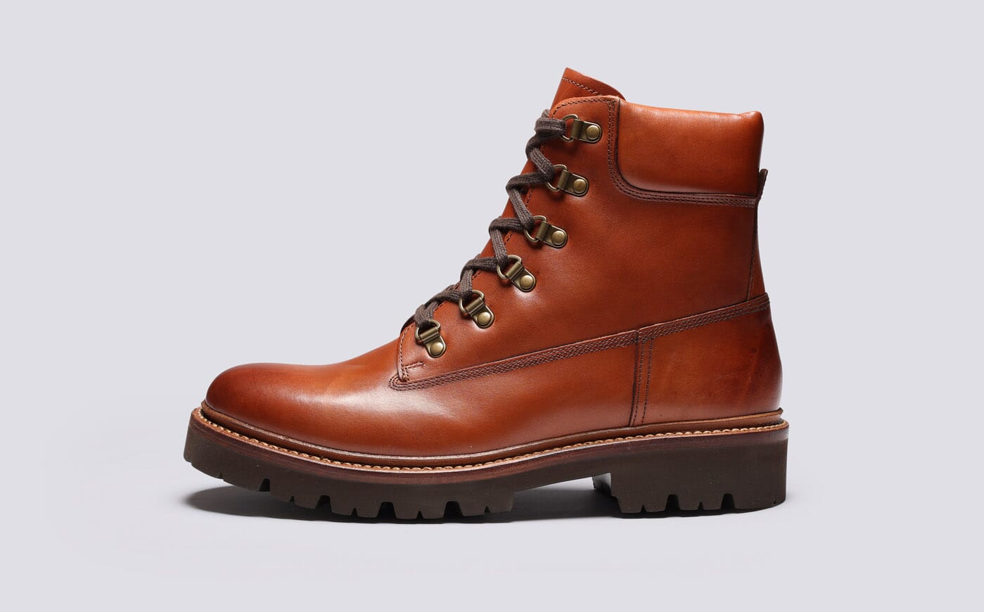 Rutherford | Mens Boots in Tan Handpainted Leather | Grenson