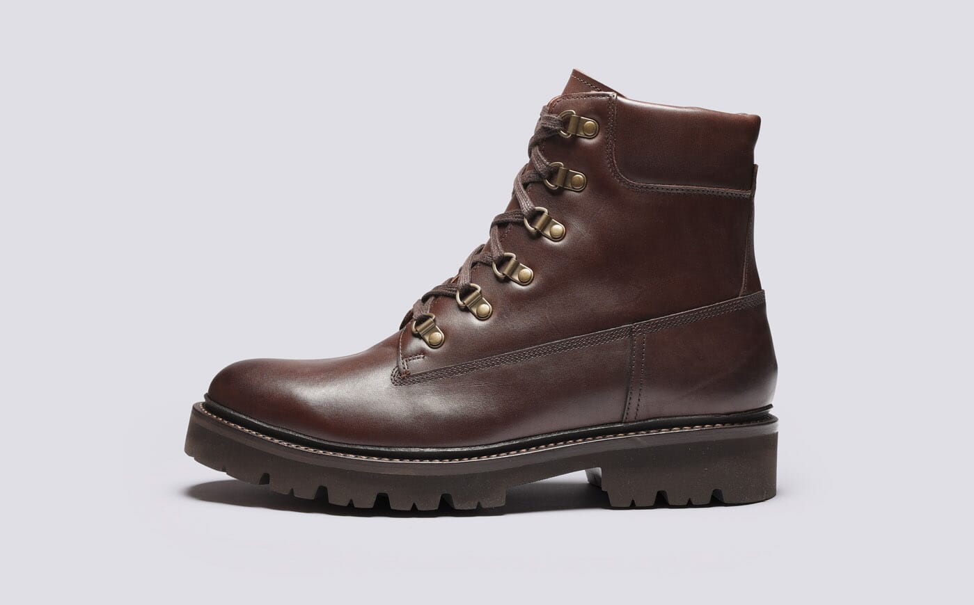 Rutherford | Mens Boots in Brown Handpainted Leather | Grenson