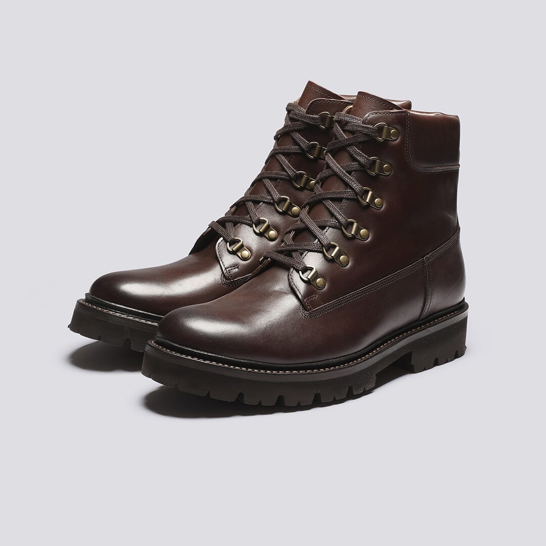 Rutherford | Mens Boots in Brown Handpainted Leather | Grenson