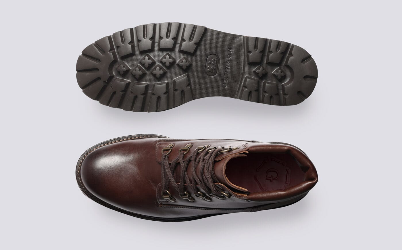 Rutherford | Mens Boots in Brown Handpainted Leather | Grenson