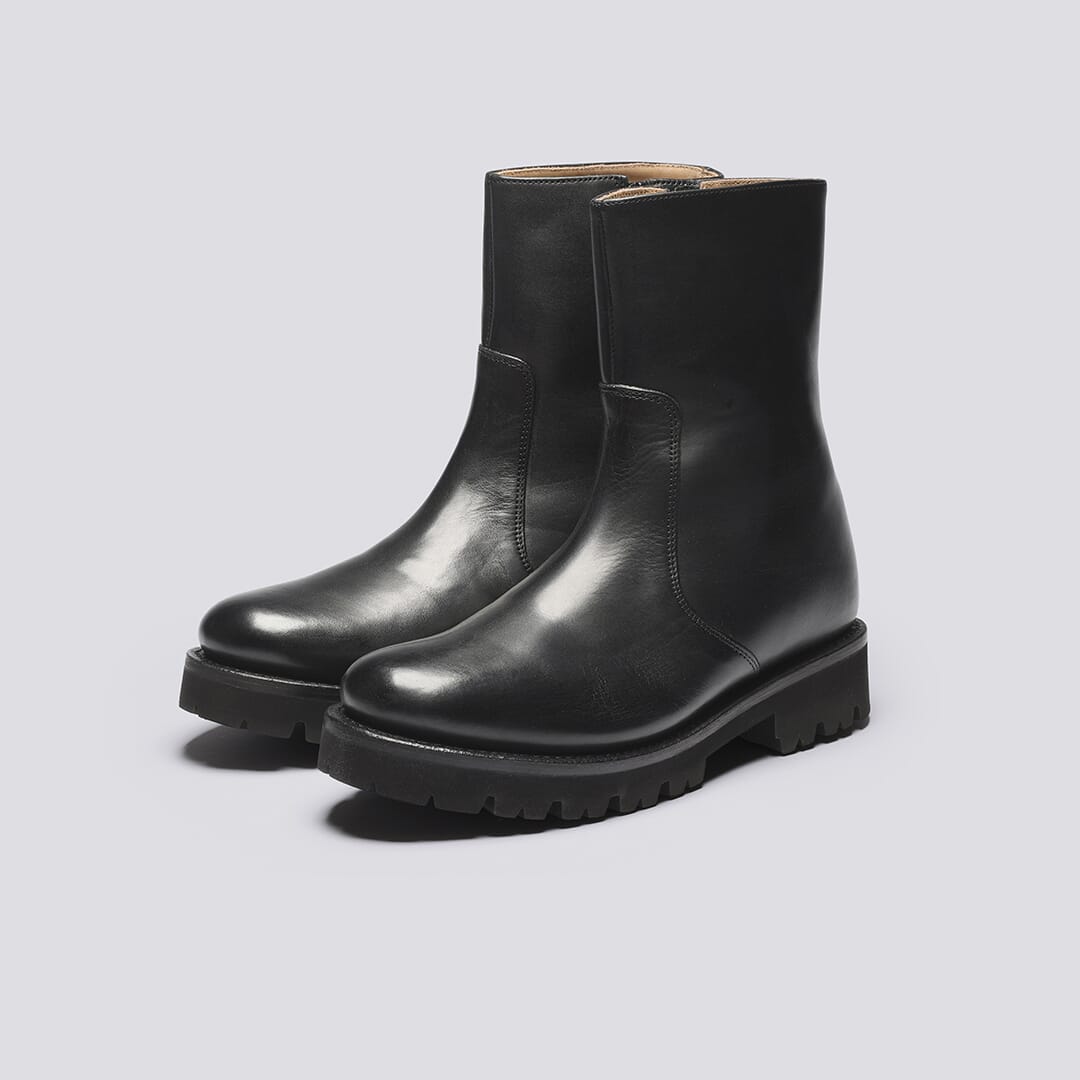 Nicky | Womens Zip Boots in Black Leather | Grenson