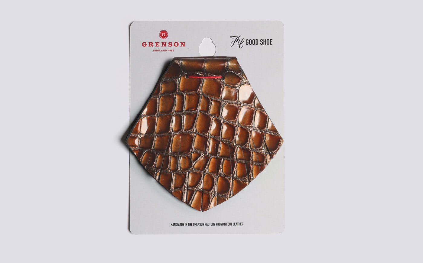 Plain Kiltie | Copper Croc Print Leather | Grenson