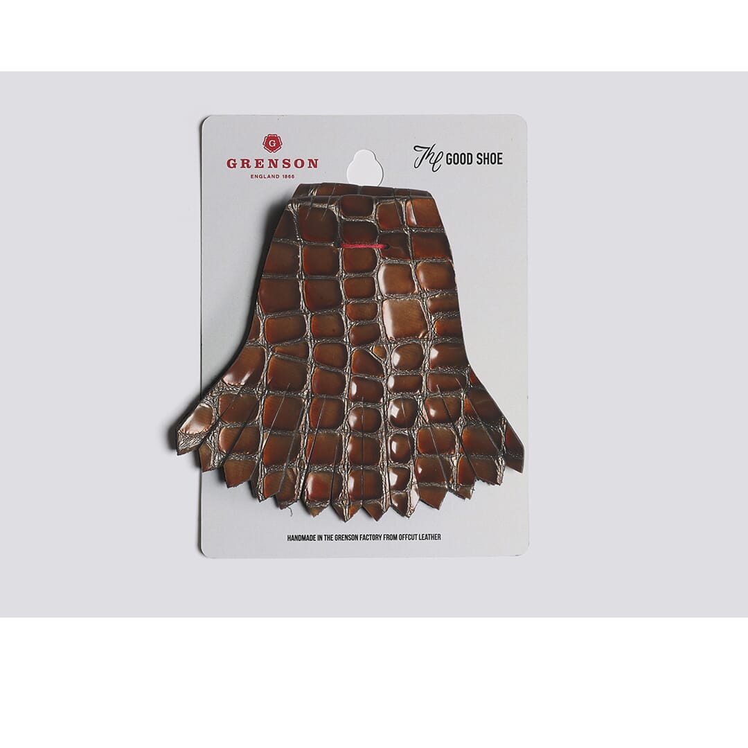 Bell Kiltie | Copper Croc Print Leather | Grenson