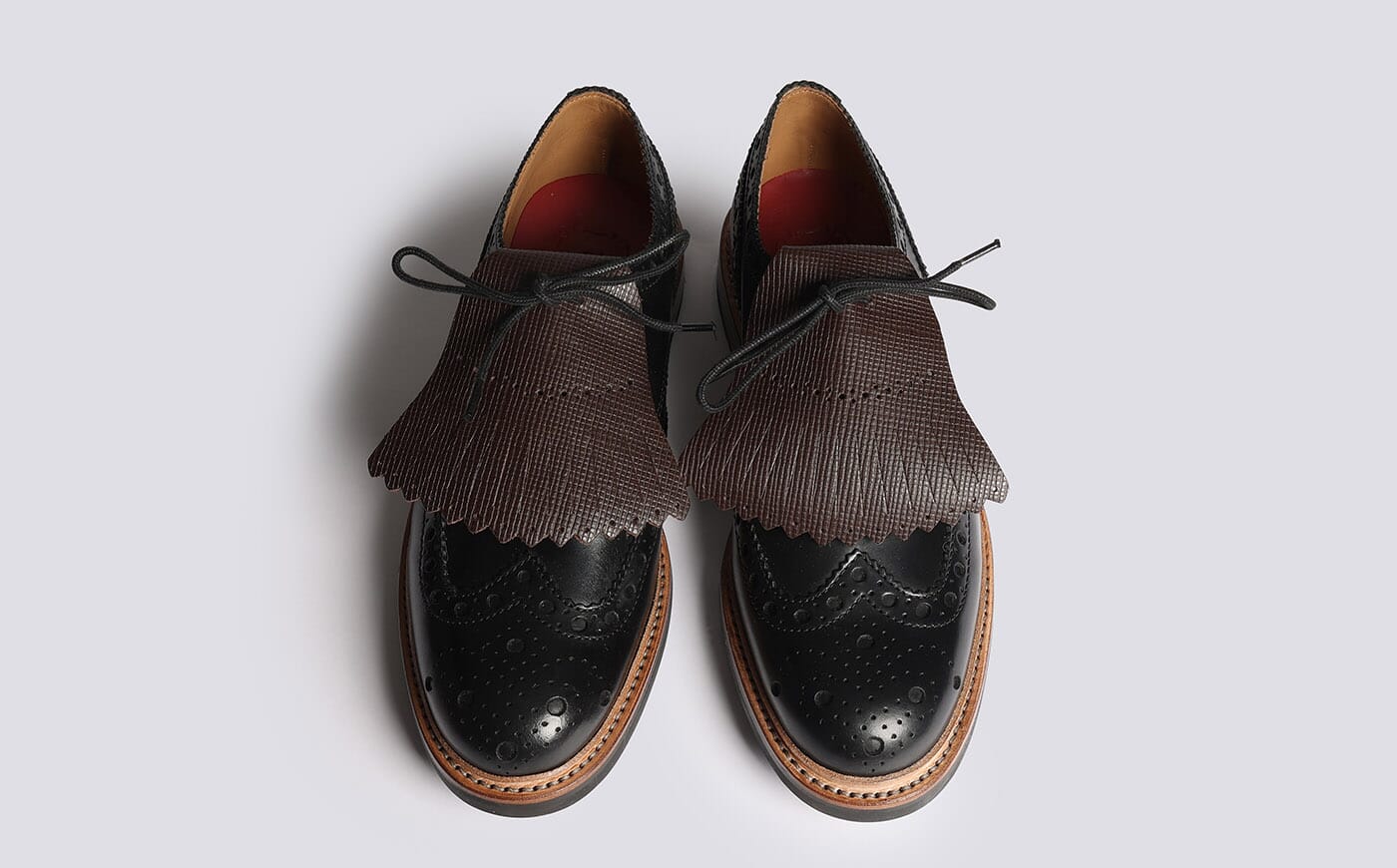 Brogue Kiltie | Brown Hatch Leather | Grenson