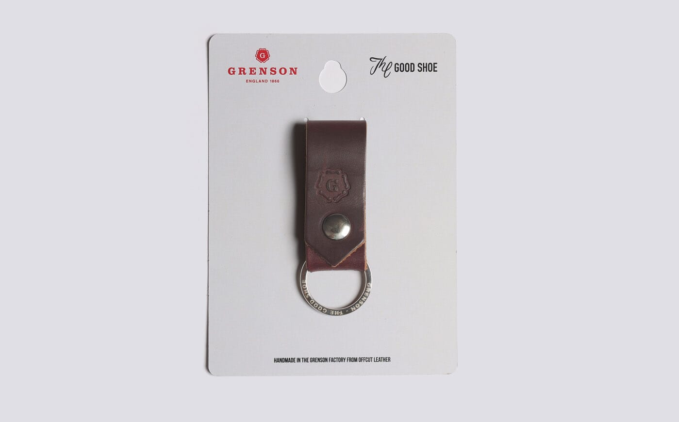 Tab Keyring | Mahogany Pull Up Leather | Grenson
