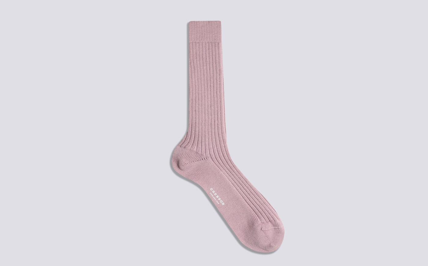 Mens Chunky Wool Sock | Lilac Wool | Grenson