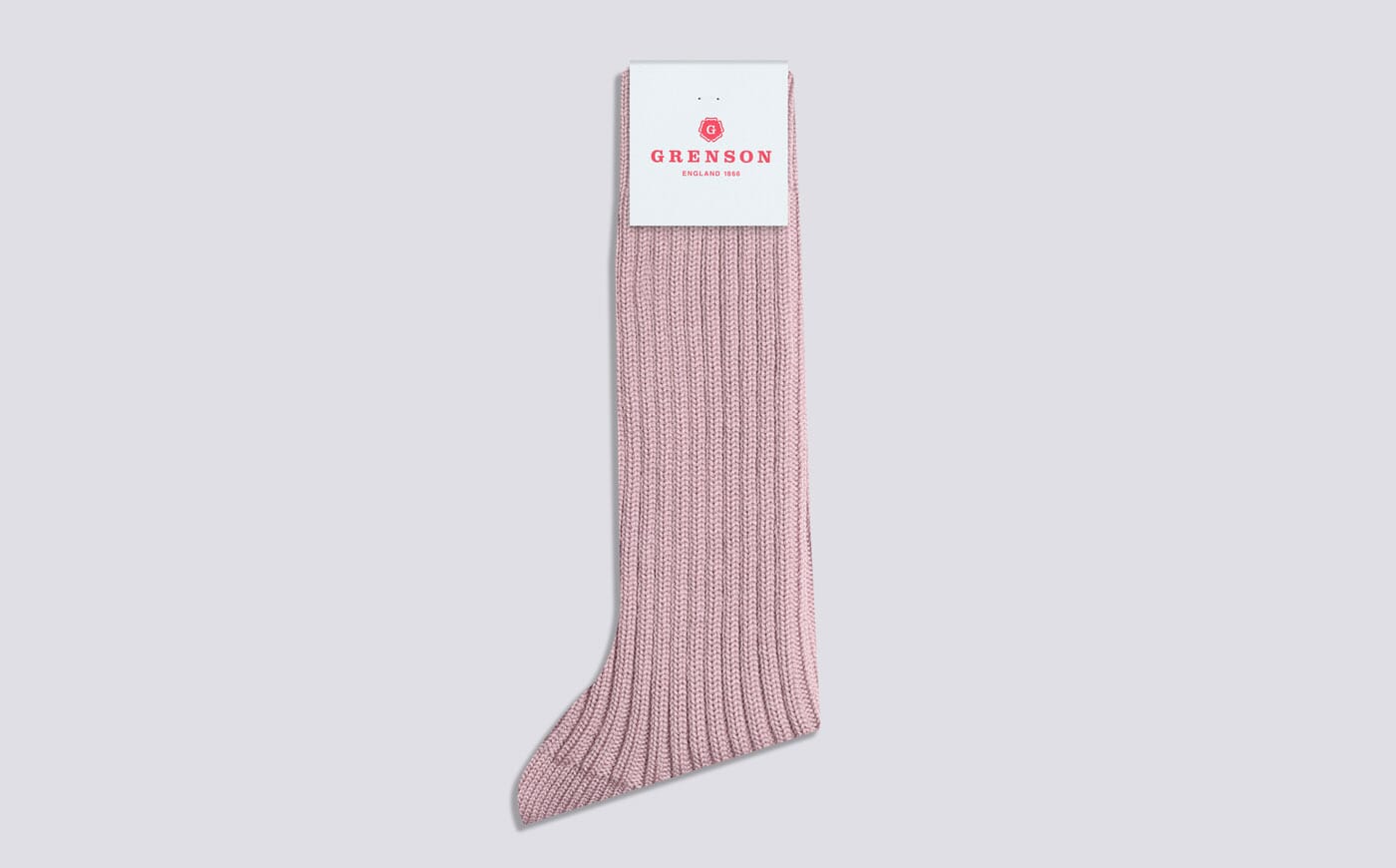 Mens Chunky Wool Sock | Lilac Wool | Grenson