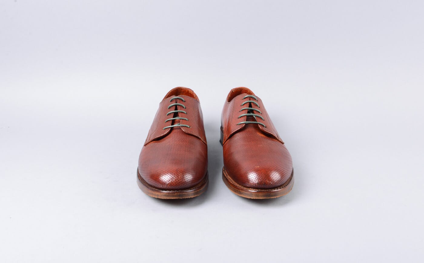 Curt | Refurbished Derby Shoes for Men in Tan Dipped Leather | Grenson